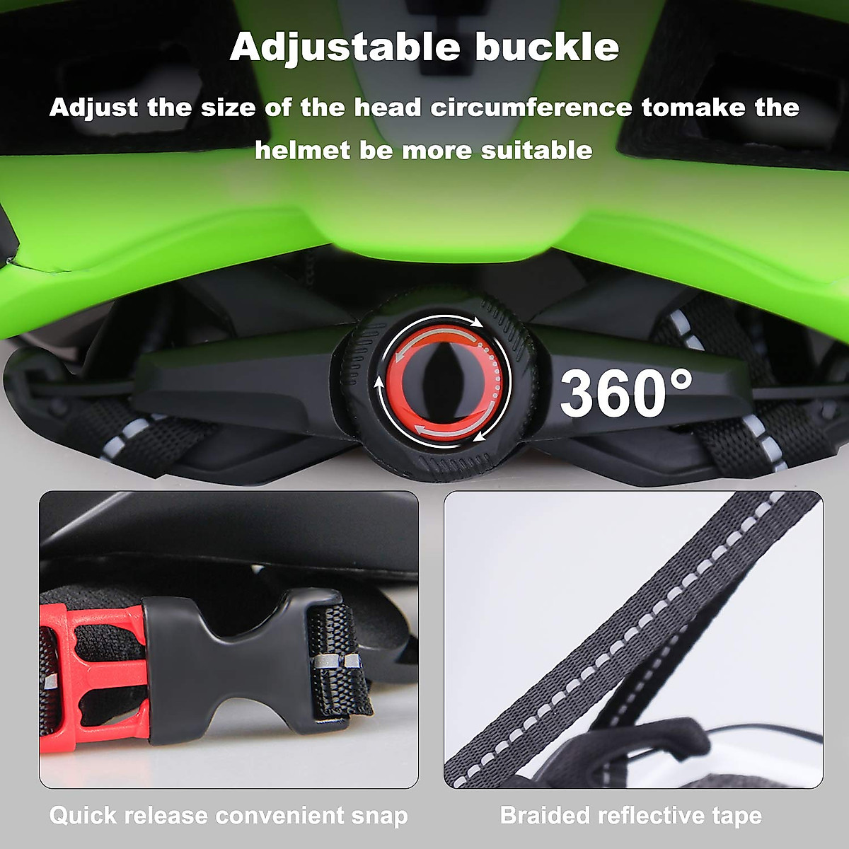 Shinmax Adult Bike Helmet,Bicycle Helmet with Removable Magnetic Goggles & USB Rechargeable Light Specialized Road Mountain Bike Helmet Adjustable Size Ultralight Cycling Helmet Men Women SM-T88