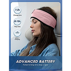 Sleepbeauty Sleep-Headphones-Wireless-Bluetooth-Headband - Comfy Sleeping Eye Mask Headphones Headset, Sport Headband Earbuds Electronics Tech Gadgets Christmas Birthday Gifts for Women Men Running