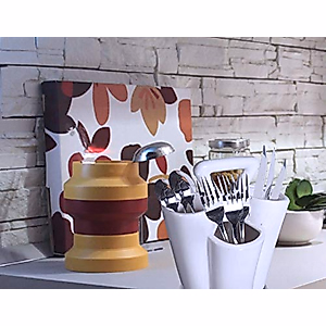 Farmhouse Decor 4 Section Ceramic Silverware Holder - Flatware and Cutlery Caddy - Kitchen Table Organizer (White)