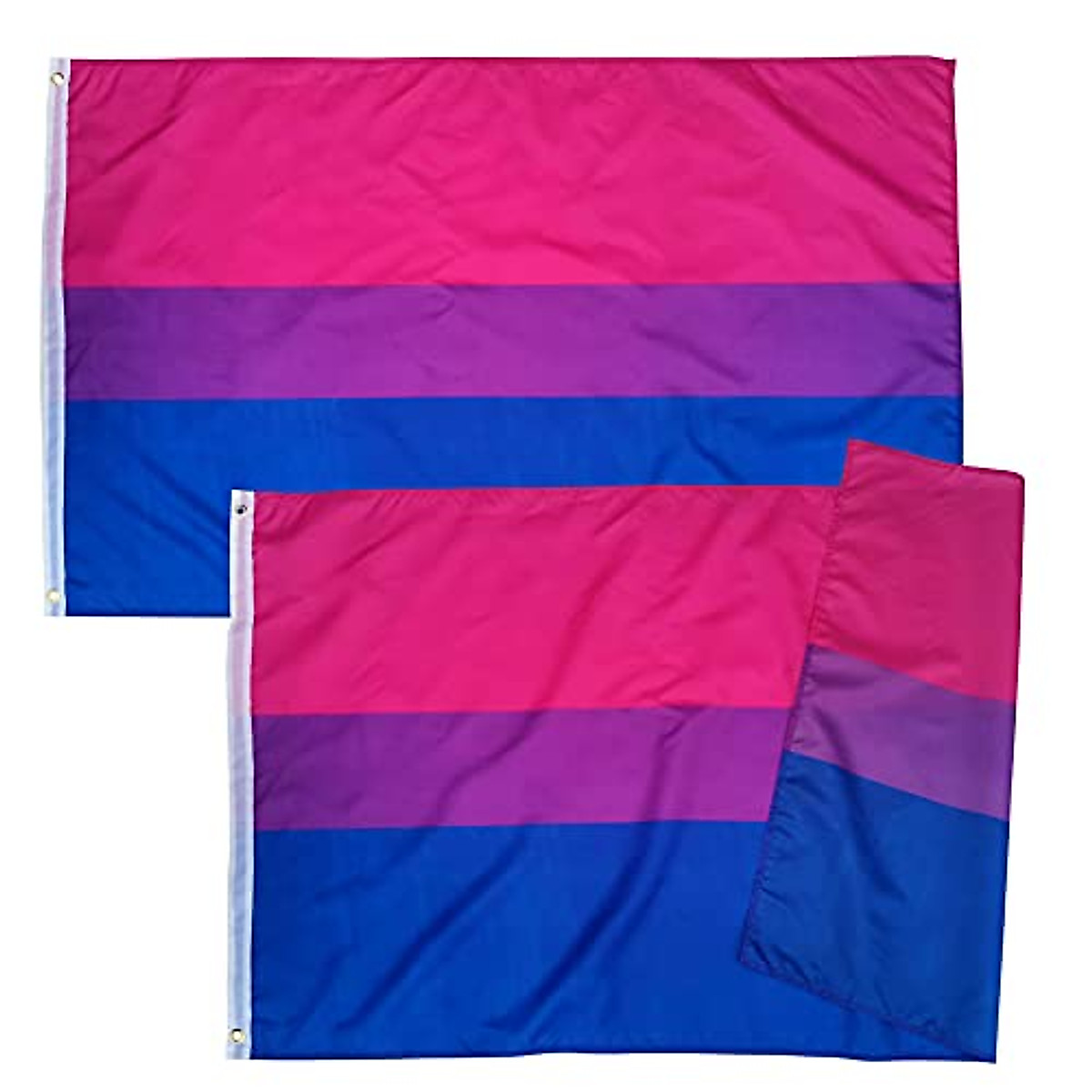 OZ 3x5ft Polyester LGBT BI Bisexual flag for wall Bi flag for Room Bisexual flag cape Bi flag Tapestry-pack of 2