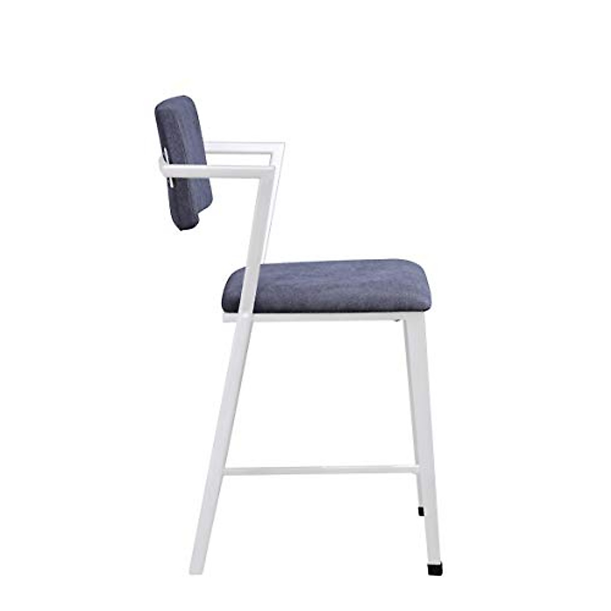 ACME Cargo Counter Height Chair (Set-2) - - Gray Fabric & White