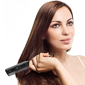 5Pcs Professional Trimmer Razor Dual Side Scissors for Hair Thinning, Slim Haircuts & Barber Grooming - Comb, Brush, Double Edge Blade in 5 Colors