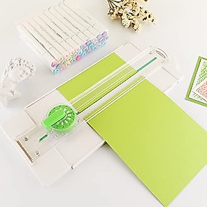 12-Shapes in 1 Craft Paper Edge Cutter,Paper Dial Trimmer Dial Trimmer With Measurements Paper Cutter Machine for Scrapbooking Decorative Wave Edges Cutting Tool Zig Zag Cutting Tool for Photo Card