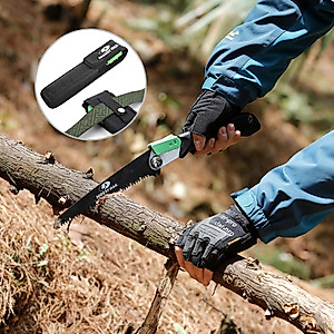 MOSSY OAK 3 in 1 Folding Saw, Pruning Hand Saw with Wood, Metal and PVC Blade, Camping Saw for Backpacking, Hunting and Bushcraft, Pouch Included