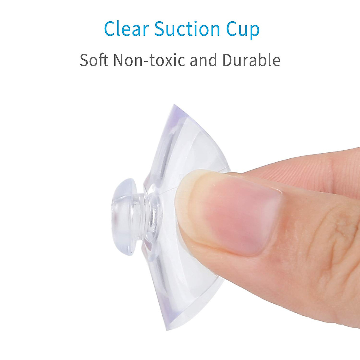 Pawfly 10 Pack Suction Cups 1.2 Inch, PVC Plastic Sucker Without Hooks for Home Kitchen Bathroom Organization Christmas Decoration Window