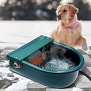 MINYULUA Automatic Heated Dog Water Bowl Large Capacity Livestock Waterer Outdoor Pet Thermal-Bowl Drinking Bowl for Dogs Horse Cattle Cow Goat Pig Animal