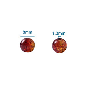 KISSITTY 8mm Crackle Glass Crystal Beads 10 Colors Two Tone Transparent Crackle Glass Loose Round Beads for DIY Jewelry Pen Sun Catchers Making About 200pcs/box