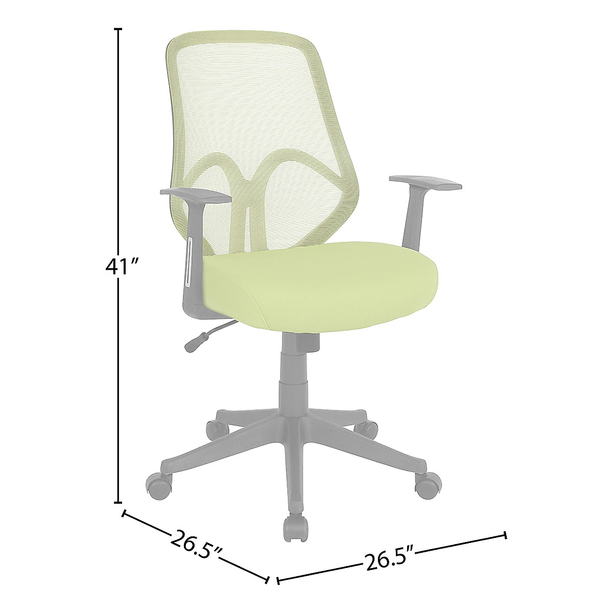 Flash Furniture Salerno Series High Back Green Mesh Office Chair with Arms