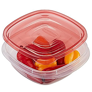 Rubbermaid TakeAlongs Assorted Food Storage Containers, 10-Piece Set, Chili Red (1779055)