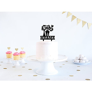 YzYbuaego Mr & Mr Wedding Cake Topper, The Gay Couple Standing and Kissing Under The Tree, Gay Wedding Cake Topper (Gay Tree)