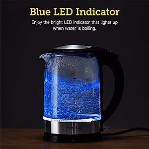 COSORI Speed-Boil Electric Kettle, 1.7L Water Boiler (BPA Free) 1500W Auto Shut-Off&Boil-Dry Protection, LED Indicator Inner Lid & Bottom, Black