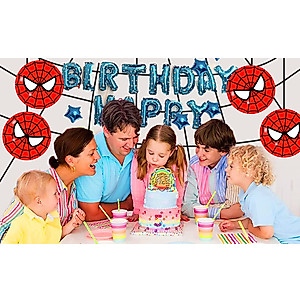 Tslyevxin Spider Hero 16 inch Large Inflatable Red Beach Ball,Superhero Toys Game Ball -Fun Indoor and Outdoor Gift - Suitable for Beach, Swimming Pool, Room and Superhero Party Decoration