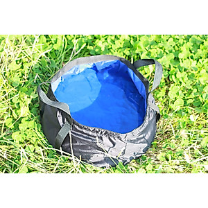 PRO OUTDOOR Multipurpose Waterproof Collapsible Bucket - Portable Foldable Bucket, Made with Polyester - for Camping, Fishing, & Gardening - Space-Saving with Handles - 8.5L Capacity, 2-Pack, Black