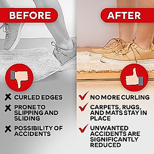 XFasten Double Sided Carpet Tape - Heavy Duty 2” x 30 yds Residue-Free Carpet Tape for Area Rugs Over Carpet, Keep Rug in Place, Rug Tape Hardwood Floor, Anti Slip Double Sided Rug Tape for Carpet