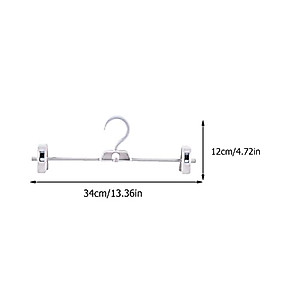 OUNONA Multifunction Space- Clothes Drying Saving Plastic White Space Hook Clip Adjustable Creative Rack Swivel Slip Pant Durable Clothing Stackable Slacks Hangers with Beige Tier On