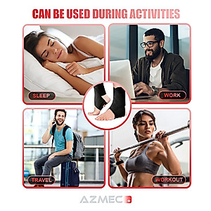 Azmec Ankle Brace for Sprained Ankle – Adjustable Ankle Wrap for Sprains, Strains, Inflammation, Swelling, Pain, Ankle Braces for Women and Men - (Large)