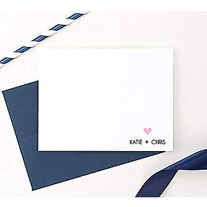 Simple Personalized Wedding Thanks You Cards, Personalized Couples Stationery, Personalized Thank you cards for wedding, Wedding Stationery, Your Choice Of Colors and Quantity