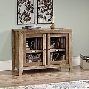 Sauder Dakota Pass Display Cabinet, Craftsman Oak finish