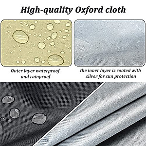 Swing Cover Chair Bench Replacement Cover, 2/3 Seat 600D Thickened Oxford Waterproof Swing Seat Cover for Outdoor Patio Garden Swing Chair, Grey, 45.2 x 18.9 x 18.9 Inch