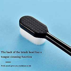 AUGESTPO 2/4Pcs BREVI Nordic-Inspired Premium Nano Toothbrush,Adult Extra Soft Toothbrush with 20000 Soft Bristles,for Protect Sensitive Gums and Teeth (4pcs-Wave Head), 10.0 Count