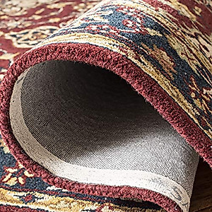 SAFAVIEH Classic Collection Area Rug - 5' x 8', Burgundy & Navy, Handmade Traditional Oriental Wool, Ideal for High Traffic Areas in Living Room, Bedroom (CL362A)