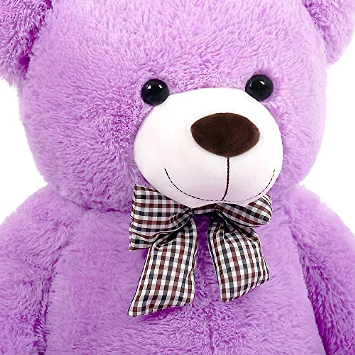 SNOWOLF 1.2M Giant Teddy Bear Plush Toy 4ft Big Cuddly Stuffed Animals Doll Gift for Valentines Kids Girlfriend (Purple, 47 in/120cm)