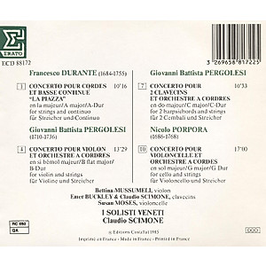 Concerto pour cordes et basse continue: La piazza- en la majeur