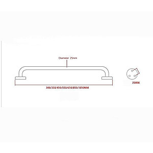 Bathroom Safety Grab Bar, Shower Aids,Safety Grab Rails,Bathroom Support Handle,Pure 304 Stainless Steel Bathtub Armrest,Bathtub,Toilet, Bathroom,Kitchen,Stairway Handrail (Color : Silver, Size : 30