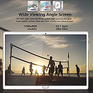 2 in 1 Tablet 10.1 Inch, Android 11.0 Tablets, 64GB/128GB ROM, Dual 4G Cellular with Keyboard, 18MP Camera, Octa-Core Processor, WiFi, GPS, Bluetooth, Google Certified Tablet PC(2023 Silver)