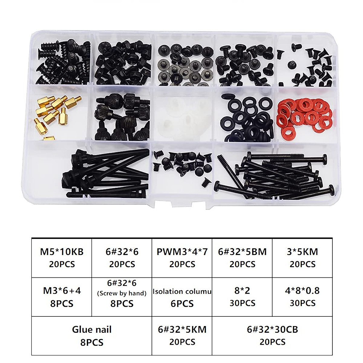 QTEATAK 272 PCS pc Basic Computer Standoffs Set & Screws Kit for Motherboard HDD Hard Drive, Case, Power Card, Graphics, Fan, Chassis, CD-ROM, ATX Case