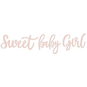 Pre-Strung Sweet Baby Girl Banner - Rose Gold Glitter Baby Shower Decorations for Girls, Perfect for Gender Reveal Party/First Birthday Party, Photo Booth Props