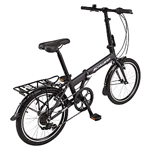 Schwinn Adapt U Folding Bike, 20-Inch Wheels, 7-Speed, Steel Blue