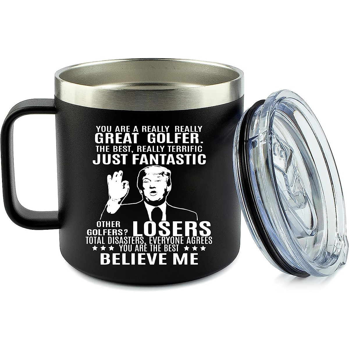 Angie's Box 14Oz Cup - Funny Golfer Mug - Best Golf Gifts for Men Unique - Golf Gifts for Dad from Son Daughter