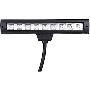 Music Stand Light, 9 LED Professional Musician Clip On Piano Lights, Adjustable Neck Rechargeable USB Orchestra Light Book Lamp, Great for Piano, Voilin, Orchestra, Podium, Desk and Bed Headboard