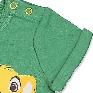 Disney Lion King Simba Infant Baby Boys Romper and Bucket Sun Hat Green 12 Months