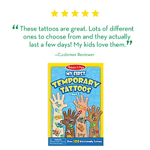 Melissa & Doug My First Temporary Tattoos - Blue