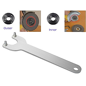 Generic Angle Grinder 193465-4 224399-1 224568-4 Wrench Spanner Metal Lock Nut Flange 1/4''-20 Compatible with Dewalt Milwaukee Makita Bosch Black&Decker Ryobi 4.5"" 5"" 5/8-11