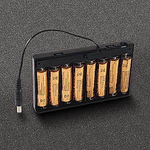 Aobao 3pcs 8x1.5V 12V AA Battery Holder Case Box with DC 5.5x2.1mm Male Connector Wired ON/Off Switch with Cover