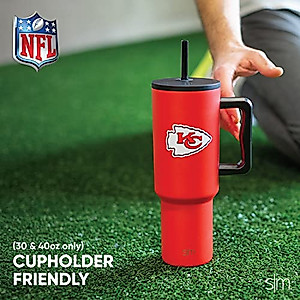 Simple Modern Officially Licensed NFL 40oz Tumbler with Handle and Straw Lid | Football Thermos Gifts for Men, Women, Christmas | Trek Collection | Denver Broncos