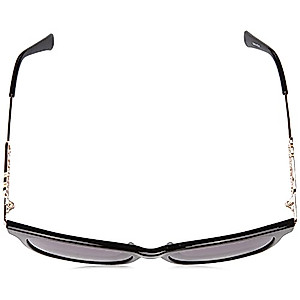 GUESS Women's Metal Logo Square Sunglasses, Shiny Black, 56mm