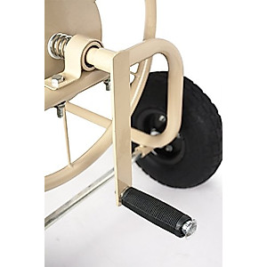 Liberty Garden 870-M1-2 Industrial 4-Wheel Garden Hose Reel Cart, Holds 300-Feet of 5/8-Inch Hose - Tan