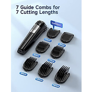 Beard Trimmer Hair Clipper for Men, All-in-One Men’s Grooming Kit with Cordless Rechargeable Hair Trimmer Nose Trimmer Electric Shaver, Stainless Steel Blades for Painless Facial & Body Hair Removal