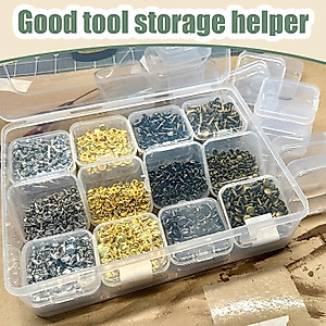 30Pcs Mini Bead Containers with 1Pc Big Hinged Lid Storage Box，Clear Diamond Art Storage Case， Plastic Craft Supply Case for Organizing，Rectangle Containers for DIY Bead Craft，Jewelry，Small Part