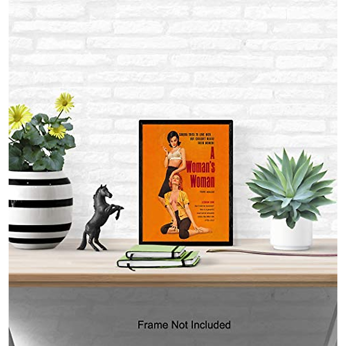 Vintage Lesbian Romance Fiction Book Wall Art - LGBTQ Accessories Poster Print - Lesbian Gifts for Girlfriend, Women, Queer, Gay, Bi - Home Decor, Room Decoration for Living Room, Bedroom, Office