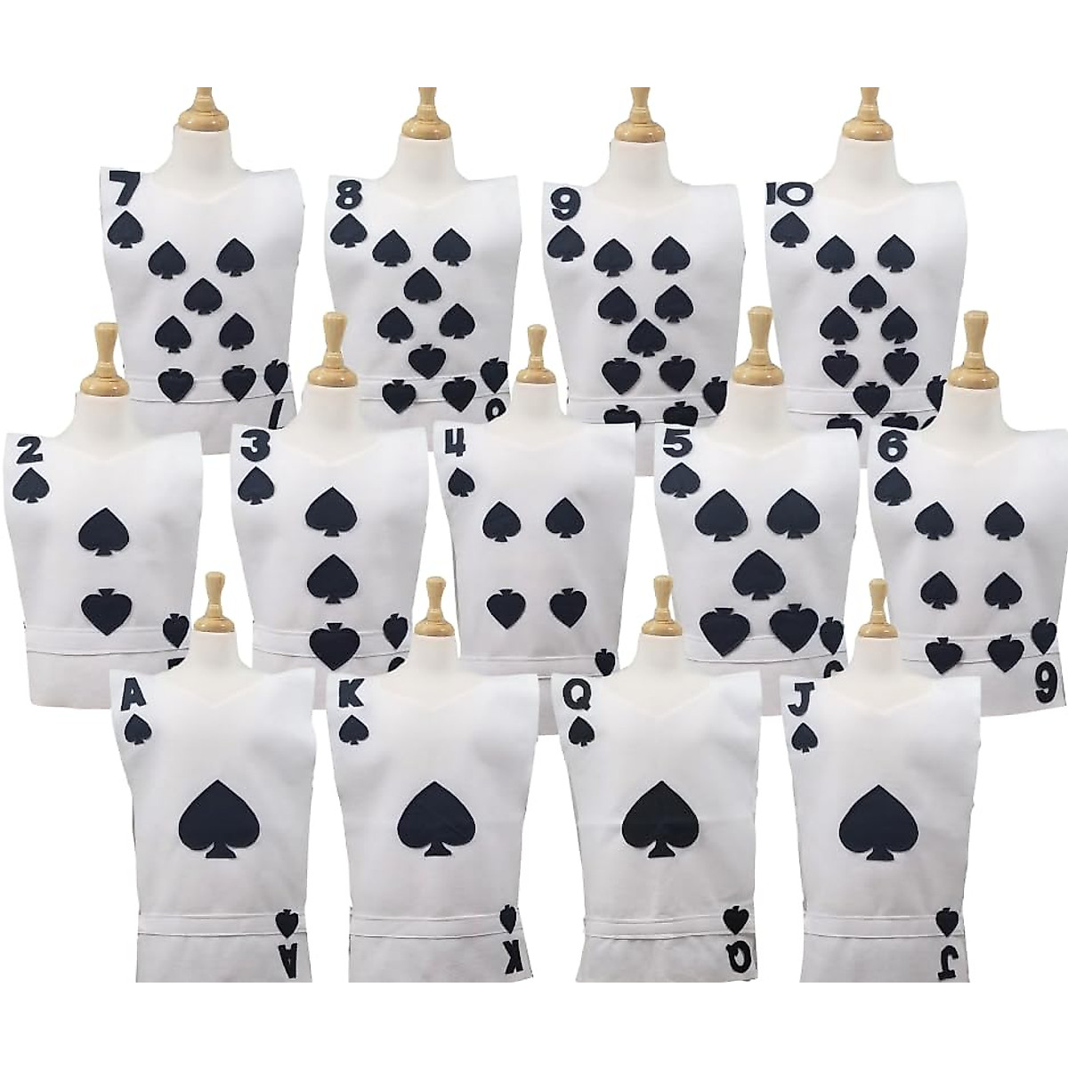 Ace of Spades Playing Card Costume Tunic (Hearts, Spades, Clubs or Diamonds) Alice in Wonderland/Card Soldier - Baby, Toddler, Kids, Teen, Adult and Plus Sizes Available (Kids 4-9y)