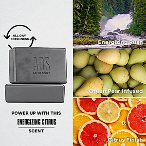 Art of Sport Body Bar Soap (2-Pack), Compete Scent, with Activated Charcoal, Tea Tree Oil, and Shea Butter, 3.75 oz