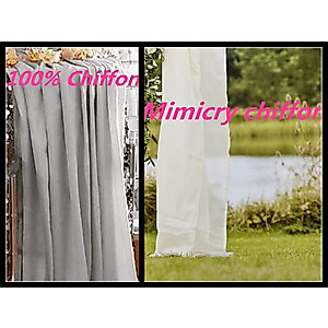 SFN SKY Turquoise 100% Chiffon Arch Ceremony Backdrop 30" x6yards Chiffon Curtain for Thanksgiving Christmas Wedding Arch Door/Home Canopy Bed Curtains - Long Sheer Window Topper Valance Tablecloth