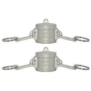 VARMHUS Trash Pump Adapter Dust Cap/Dust Cover,Type DC Cam and Groove Hose Pipe Fitting Coupler,Stainless Steel 316 (3/4")
