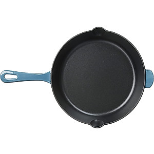 Cuisinart CI22-24BG Chef's Classic Enameled Cast Iron Round Fry Pan, 10-Inch, Provencal Blue