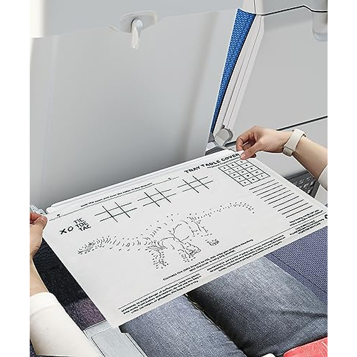 Airplane Travel Essentials Tray Table Cover, 10 Pack Disposable Placemats Provide Safe Fresh Table Surface, Travel Accessories Must Haves for Kids Baby, Toddlers, Women